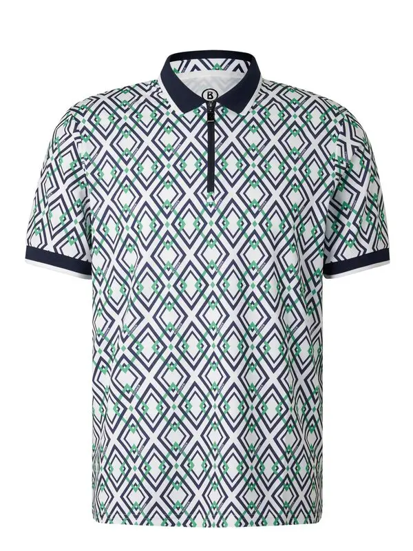 Bogner Valentin Functional Short-sleeved Top - Navy Blue/green/white