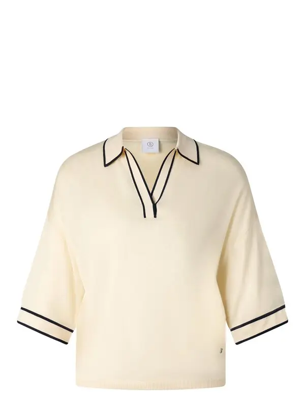 Bogner Paris Knitted Polo Shirt - Cream