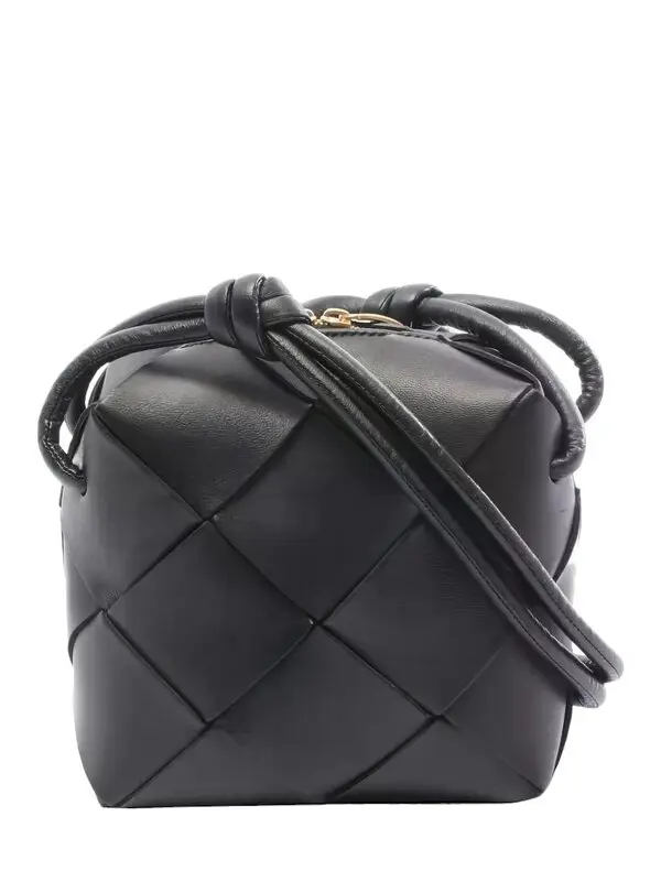 Bottega Veneta 20s Mini Leather Top Handle Bag - Black