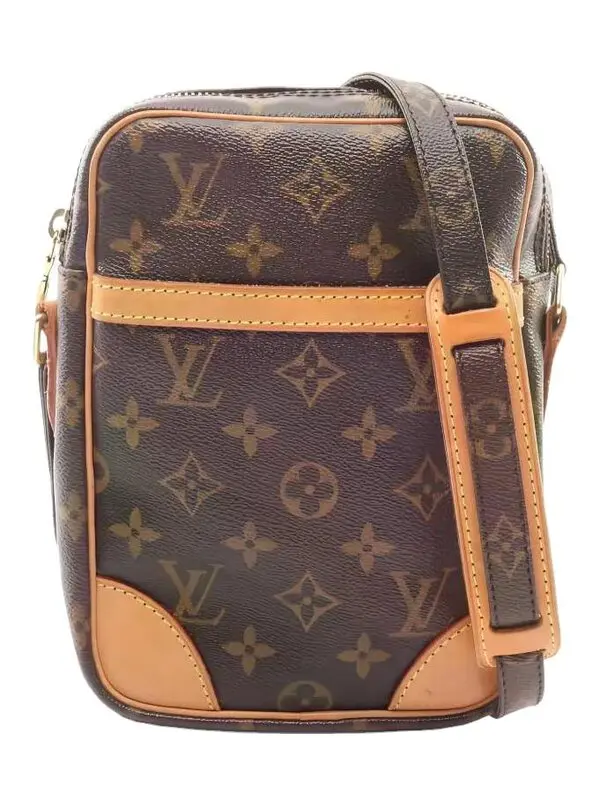 LOUIS VUITTON 2003 Danube Monogram Shoulder Bag - Brown