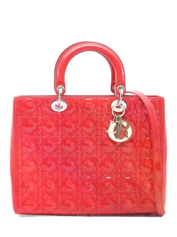 Dior 2000s Large Lady Tote Bag - Red