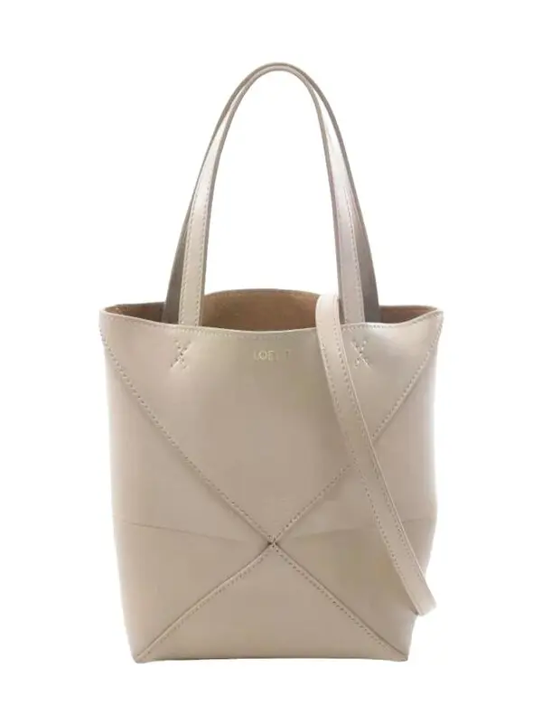 Loewe 2020s Puzzle Leather Tote Bag - Neutrals