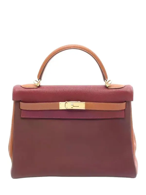 Hermès 2002 32 Kelly Tricolour - Brown