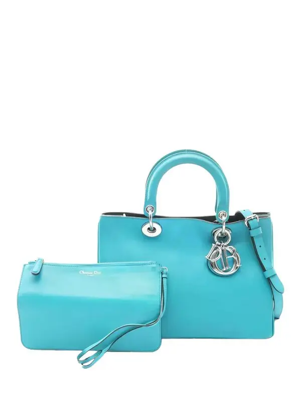Dior 2010s Leather Tote Bag - Blue