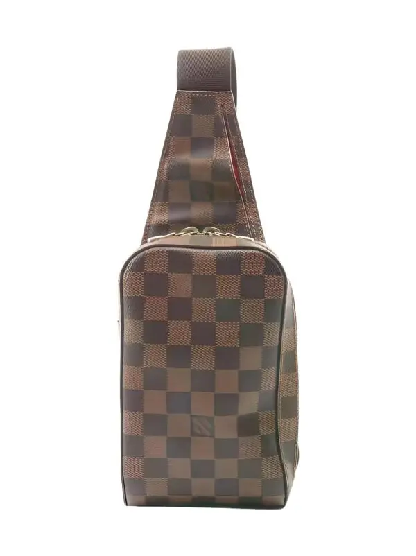 LOUIS VUITTON 2005 Damier Ebene Shoulder Bag - Brown