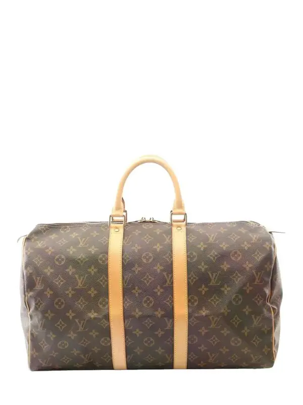 LOUIS VUITTON 1997 45 Keepall Monogram Holdall - Brown