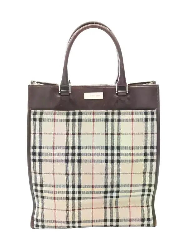Burberry Nova Check Canvas Tote Bag - Neutrals