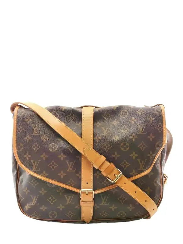 LOUIS VUITTON 1995 Saumur 35 Monogram Shoulder Bag - Brown
