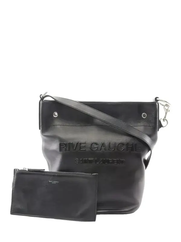 Saint Laurent Rive Gauche Leather Shoulder Bag - Black