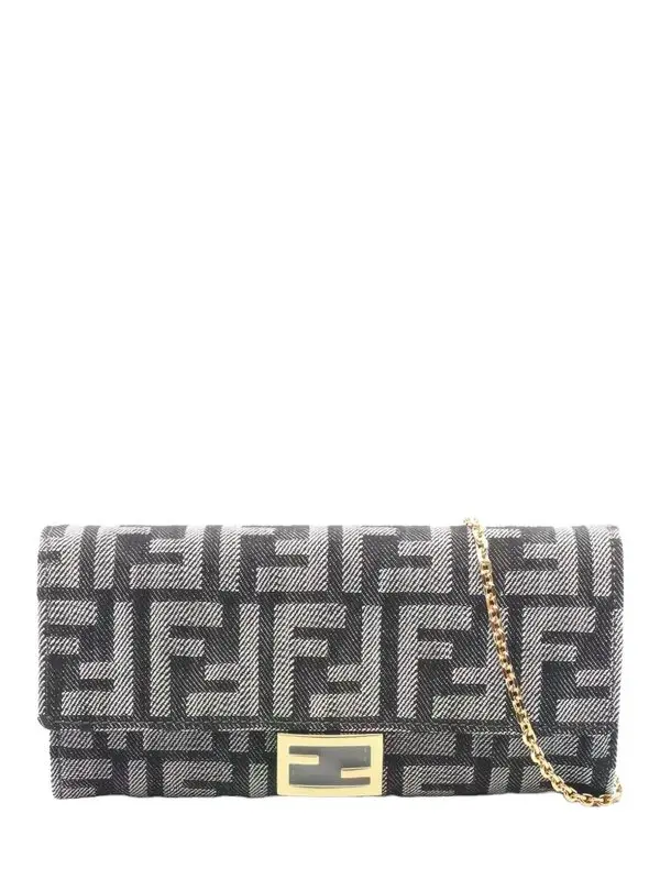Fendi 2020s Baguette Clutch Bag - Grey