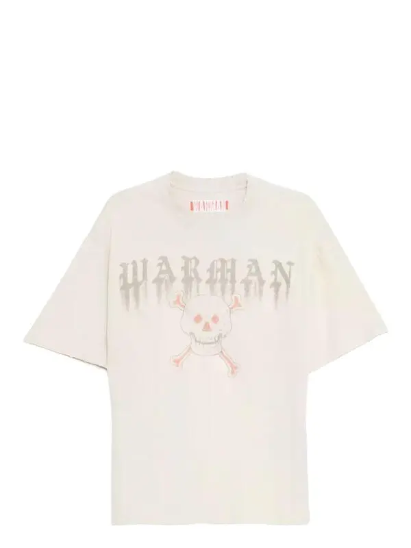 WARMAN Skull-print T-shirt - Neutrals