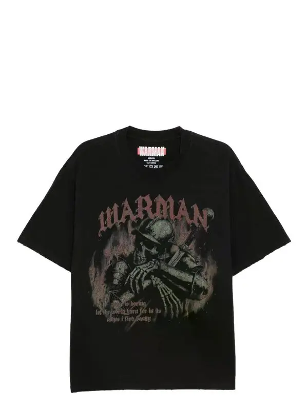 WARMAN Graphic-print T-shirt - Black
