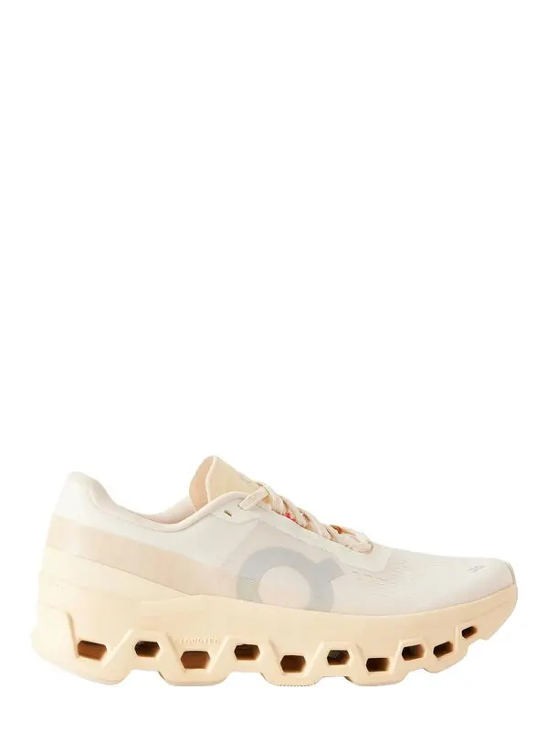 On Rubber-trimmed Mesh Sneakers - Beige