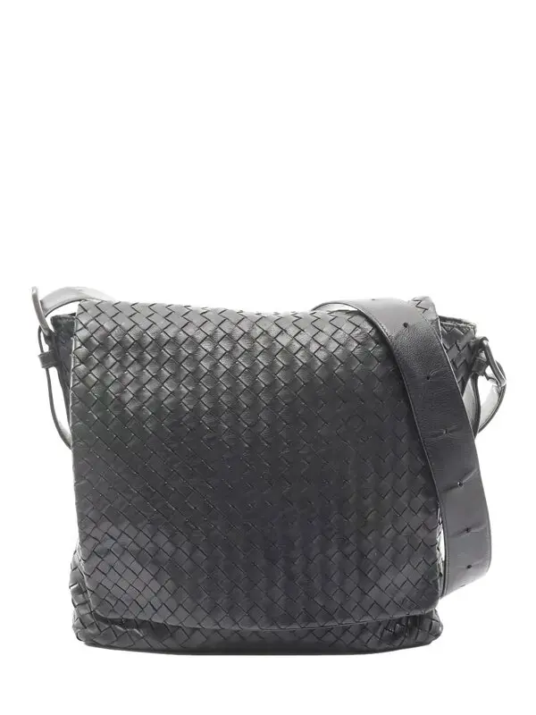 Bottega Veneta 00s Leather Shoulder Bag - Black