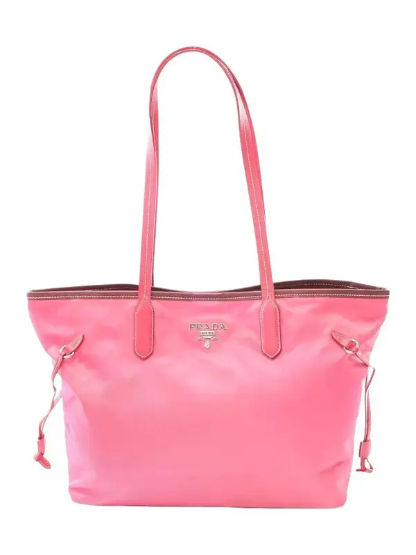 Prada 2010s Logo-plaque Shoulder Bag - Pink