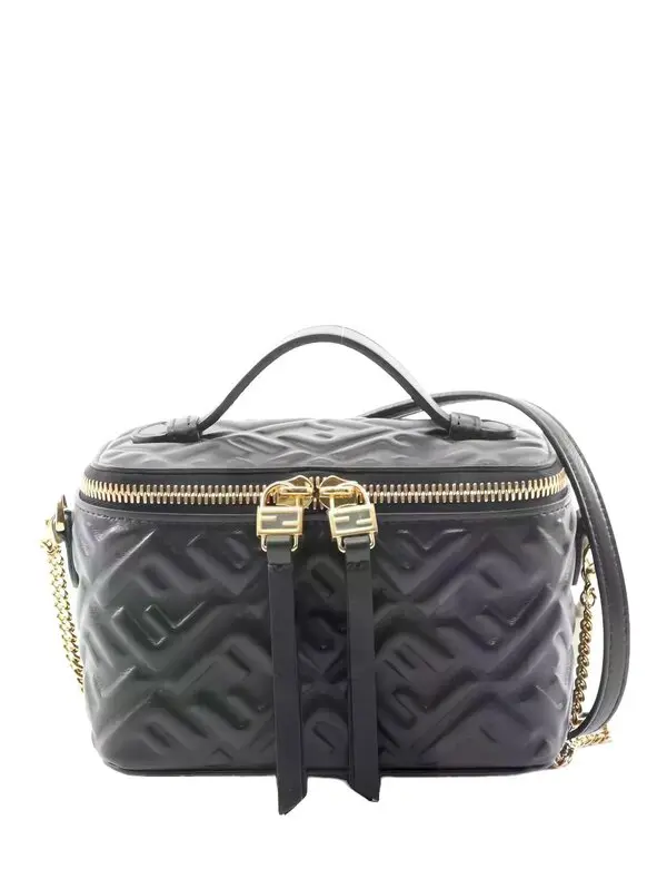 Fendi 20s Quilted-leather Vanity Bag - Black