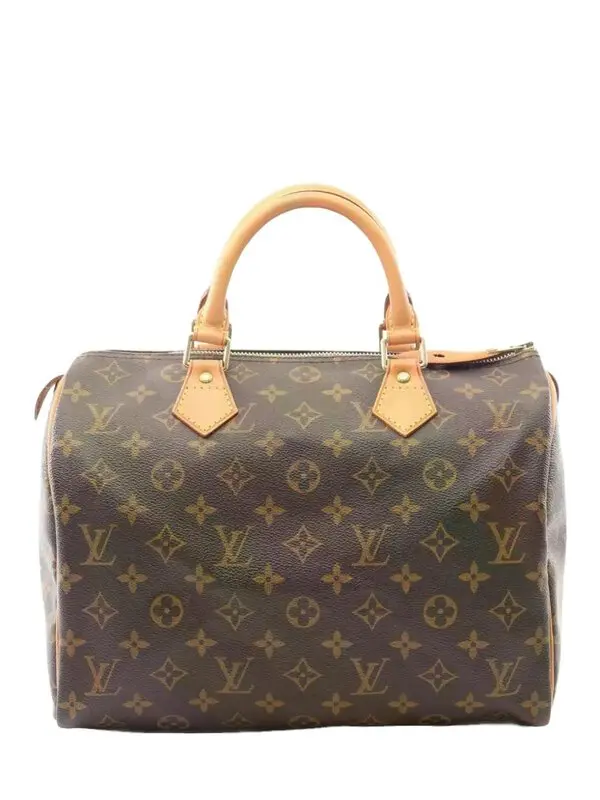 LOUIS VUITTON 2001 30 Speedy Monogram Tote Bag - Brown