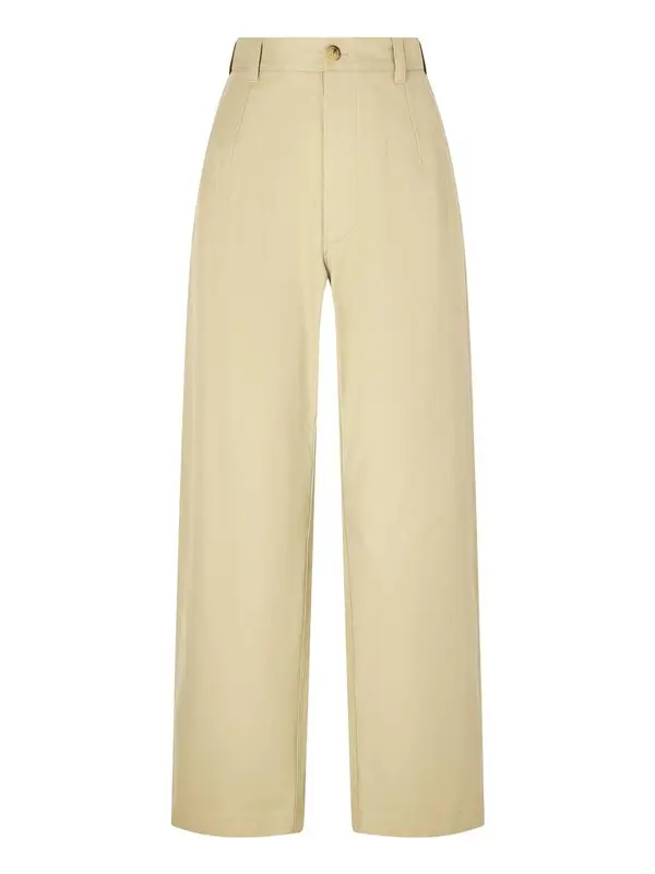 Loro Piana Yoko Cropped Cotton-poplin Pants - Neutrals
