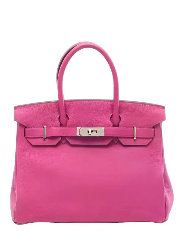Hermès 2018 Birkin Handbag With Silver-tone Hardware - Pink