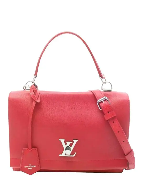 LOUIS VUITTON Lockme Ii Logo Flap Tote Bag - Red