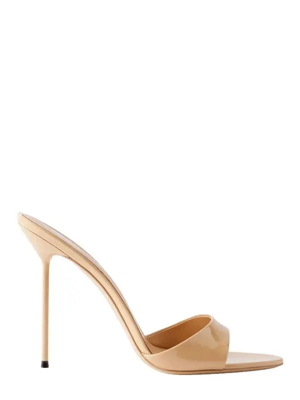 Paris Texas Lidia 105 Patent-leather Mules - Neutrals