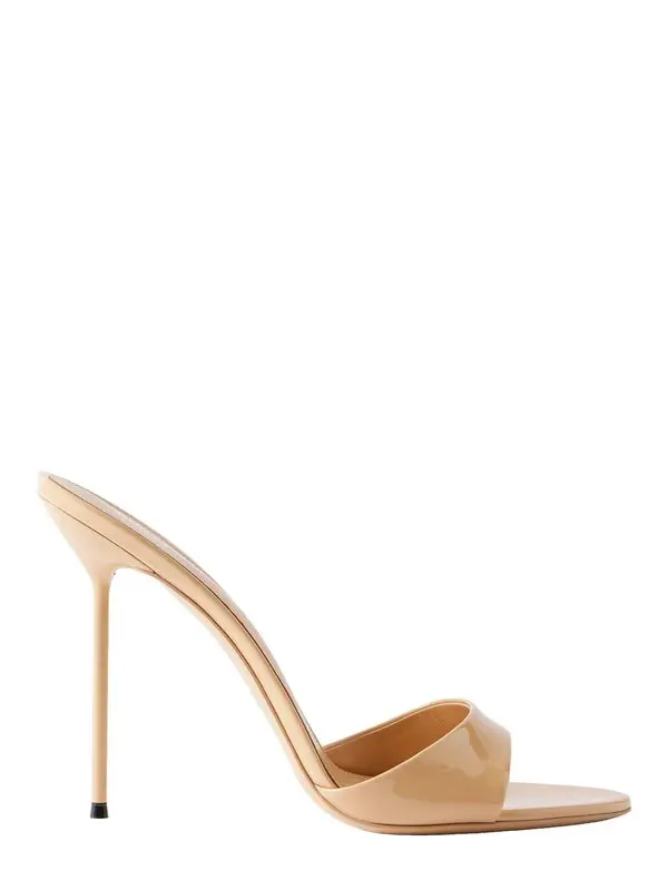 Paris Texas Lidia 105 Patent-leather Mules - Neutrals