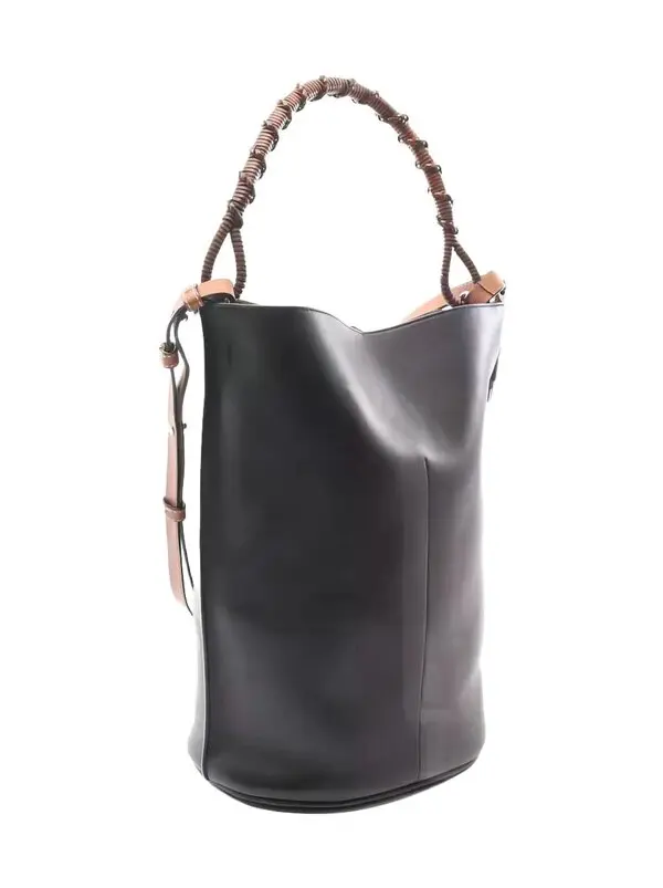Loewe 2010s Large Gate Bucket Bag - Black