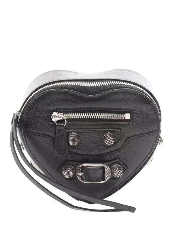 Balenciaga 2010s Le Cagole Heart Pouch - Black