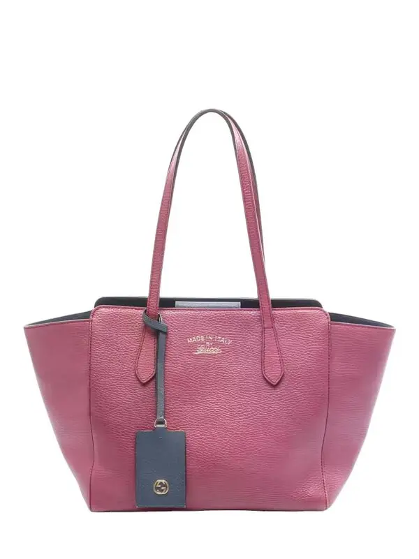 Gucci 2000s Swing Leather Tote Bag - Pink