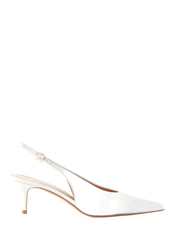 GIANVITO ROSSI Robbie 55 Slingback Pumps - Neutrals