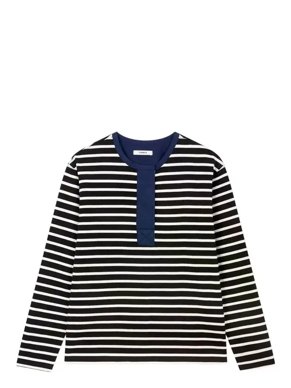 STUDIO TOMBOY Striped Long Sleeve T-shirt - Black