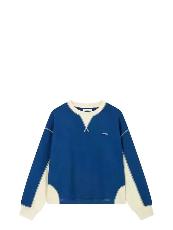 STUDIO TOMBOY Logo-patch Sweatshirt - Blue