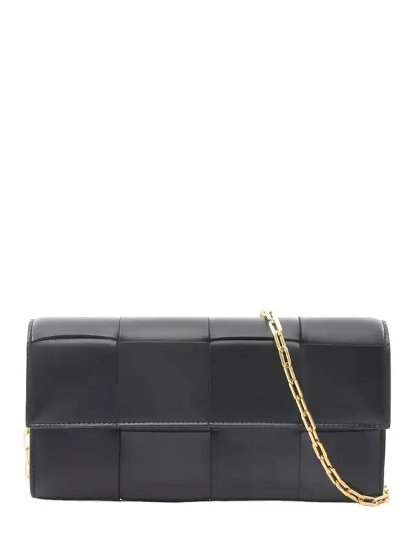 Bottega Veneta Maxi Intrecciato Shoulder Bag - Black
