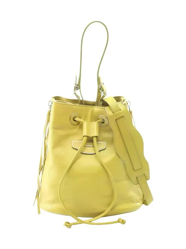 Balenciaga 2000s Paper Plate Leather Bucket Bag - Yellow
