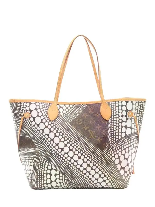LOUIS VUITTON X Yayoi Kusama 2012 Mm Neverfull Monogram Wave Tote Bag - Brown