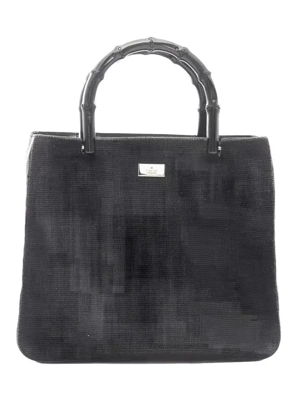 Gucci 2000s Bamboo Tote Bag - Black
