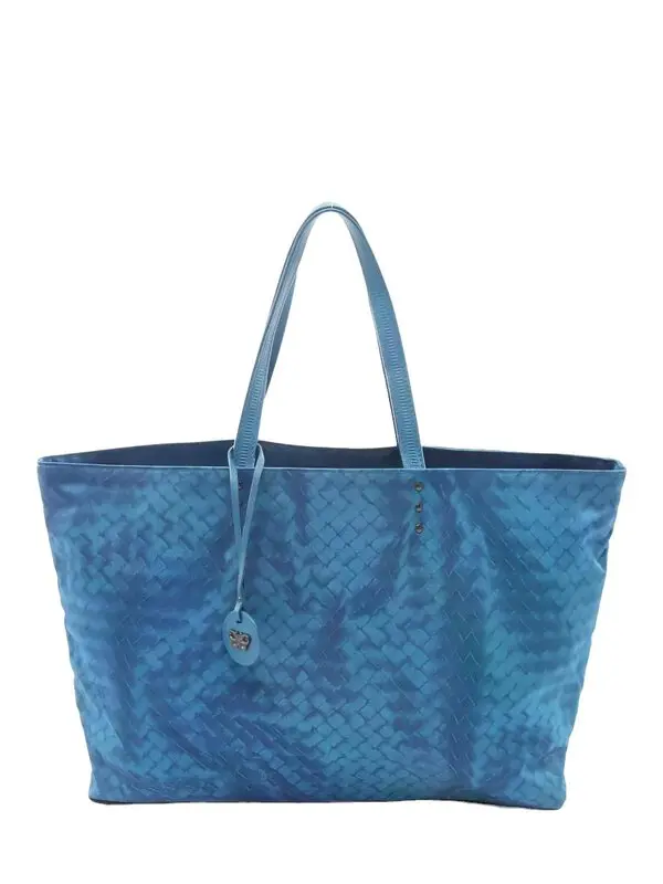 Bottega Veneta 2010s Intreccio Illusion Tote Bag - Blue