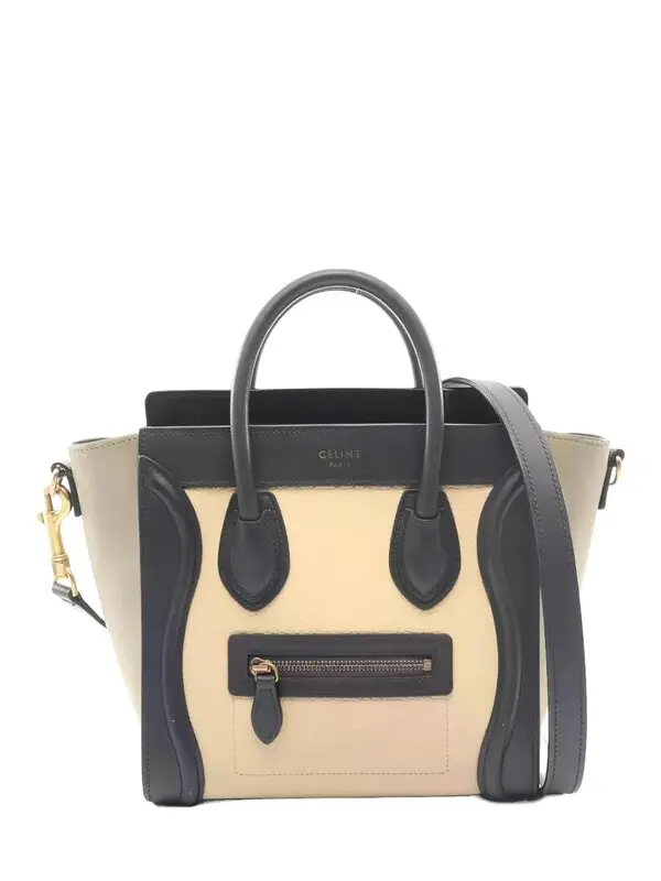 Celine 2010s Nano Luggage Tote Bag - Neutrals