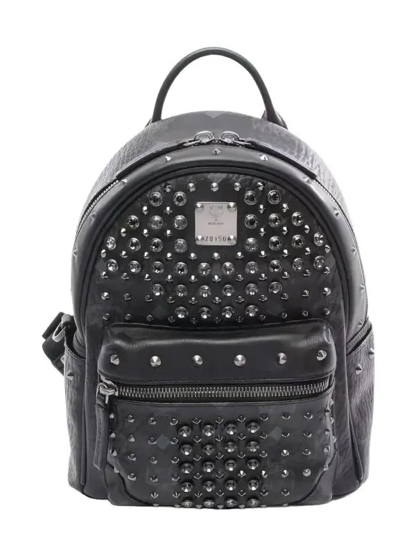 Mcm Studded Backpack - Black