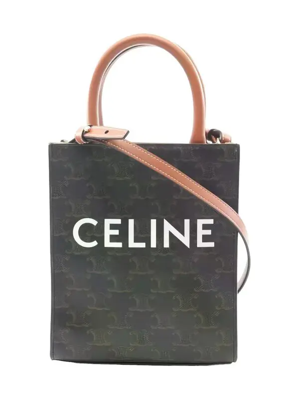Celine 2010s Mini Vertical Triomphe Tote - Brown
