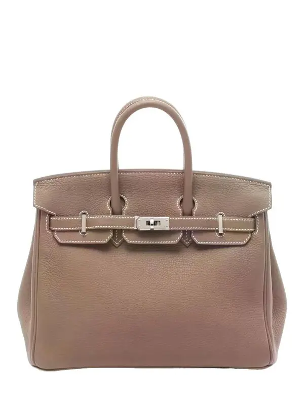Hermès 2023 25 Birkin Leather Tote - Neutrals