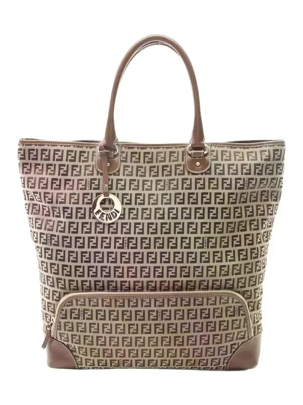 Fendi Zucchino Monogram-pattern Leather Tote Bag - Neutrals