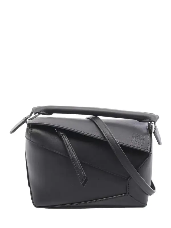 Loewe Puzzle Edge Leather Tote - Black