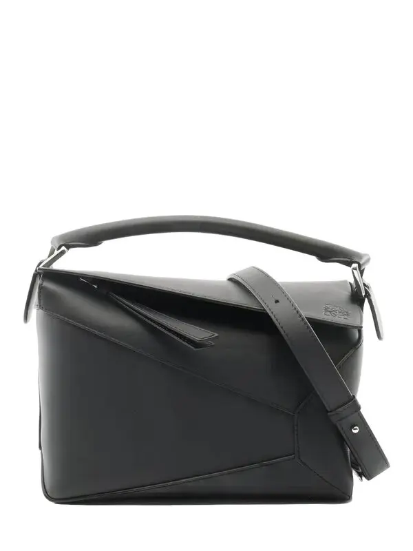 Loewe 2020s Small Puzzle Leather Tote Bag - Black