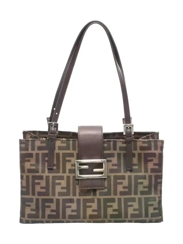 Fendi Zucca Canvas Shoulder Bag - Brown