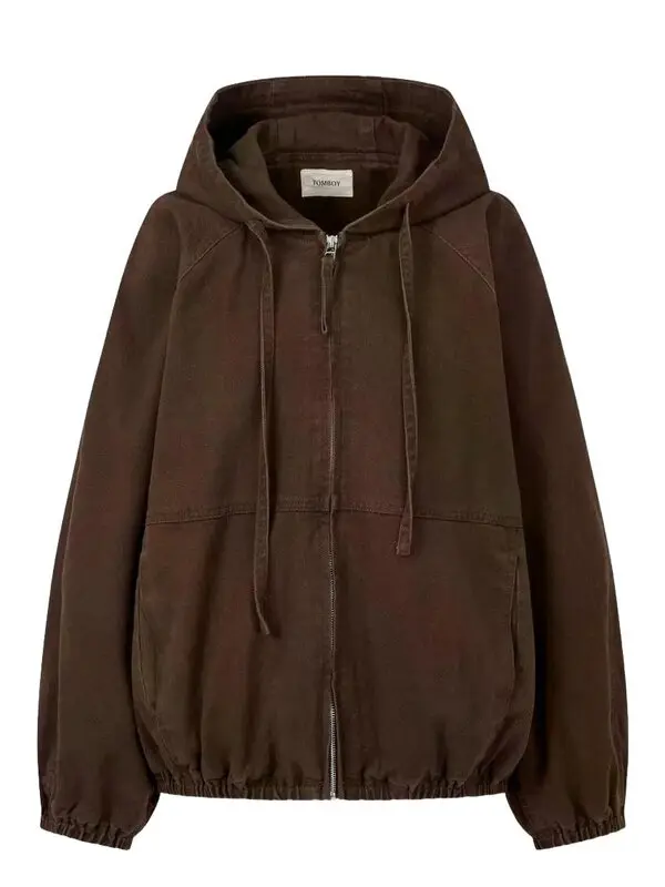 STUDIO TOMBOY Zip-up Hooded Jacket - Brown