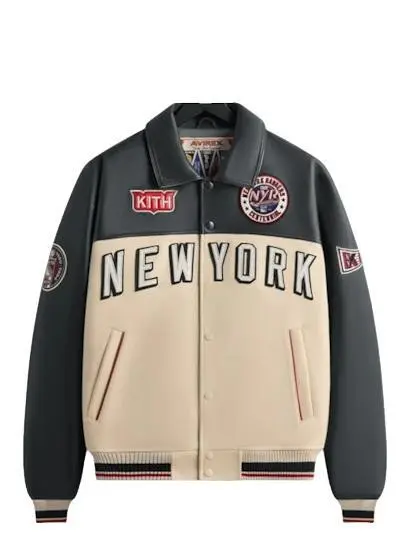 Kith X Avirex New York Rangers Bomber Jacket - Navy Blue