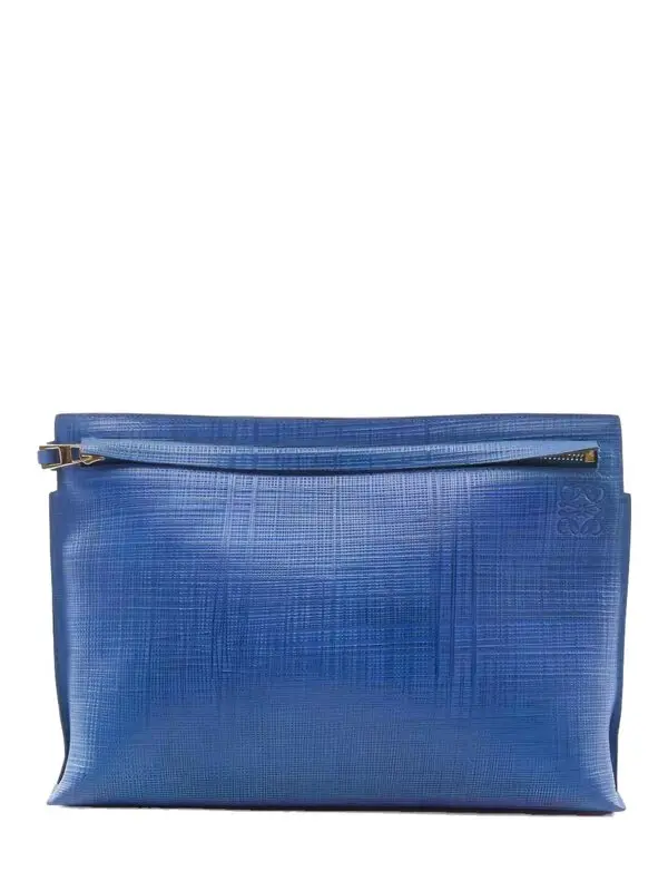 Loewe 1910s Anagram Leather Clutch - Blue