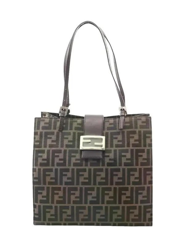 Fendi 2000s Monogram Pattern Shoulder Bag - Brown