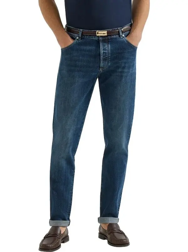 Brunello Cucinelli Comfort Denim Trousers - Dark Denim